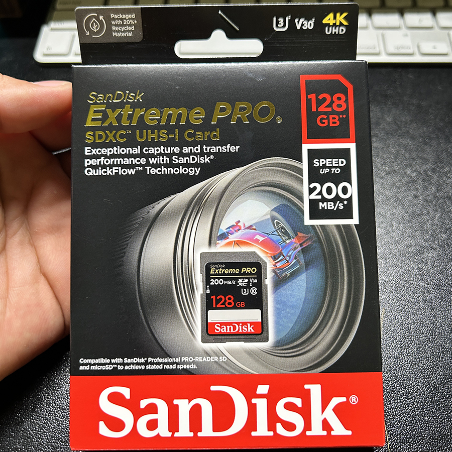 Thẻ nhớ SD 128G Sandisk Extreme pro V30 U3 cho quay 4K | Shopee Việt Nam