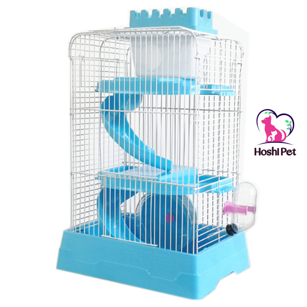 Lồng cho hamster đầy đủ phụ kiện Hoshi Pet LH03 có 3 tầng | Shopee Việt Nam