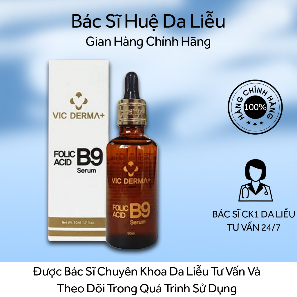 CHÍNH HÃNG | Serum B9 Vic Derma Folic Acid Phục Hồi Trẻ Hóa Vicderma ...
