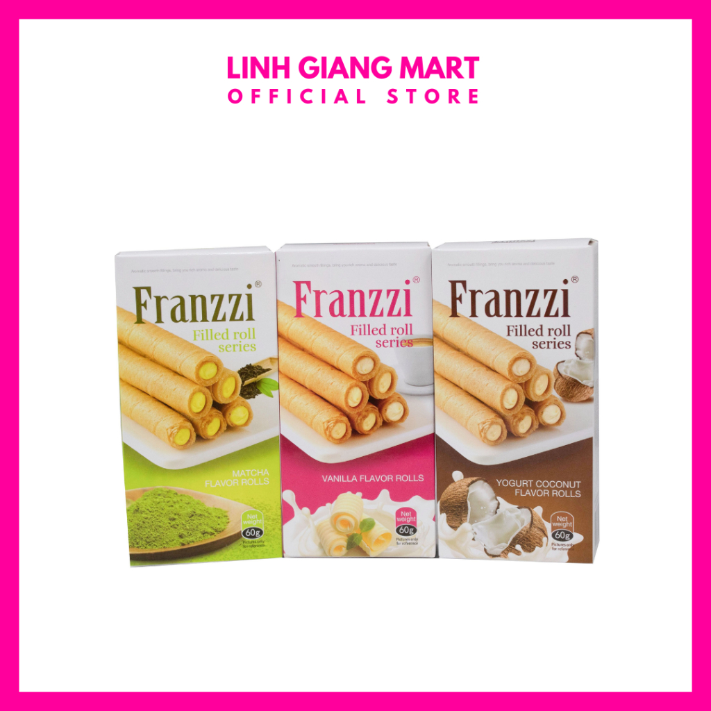 Franzzi Filled Roll Series - Loạt Bánh Quy Ống Nhân Kem - 3 Hương Vị ...