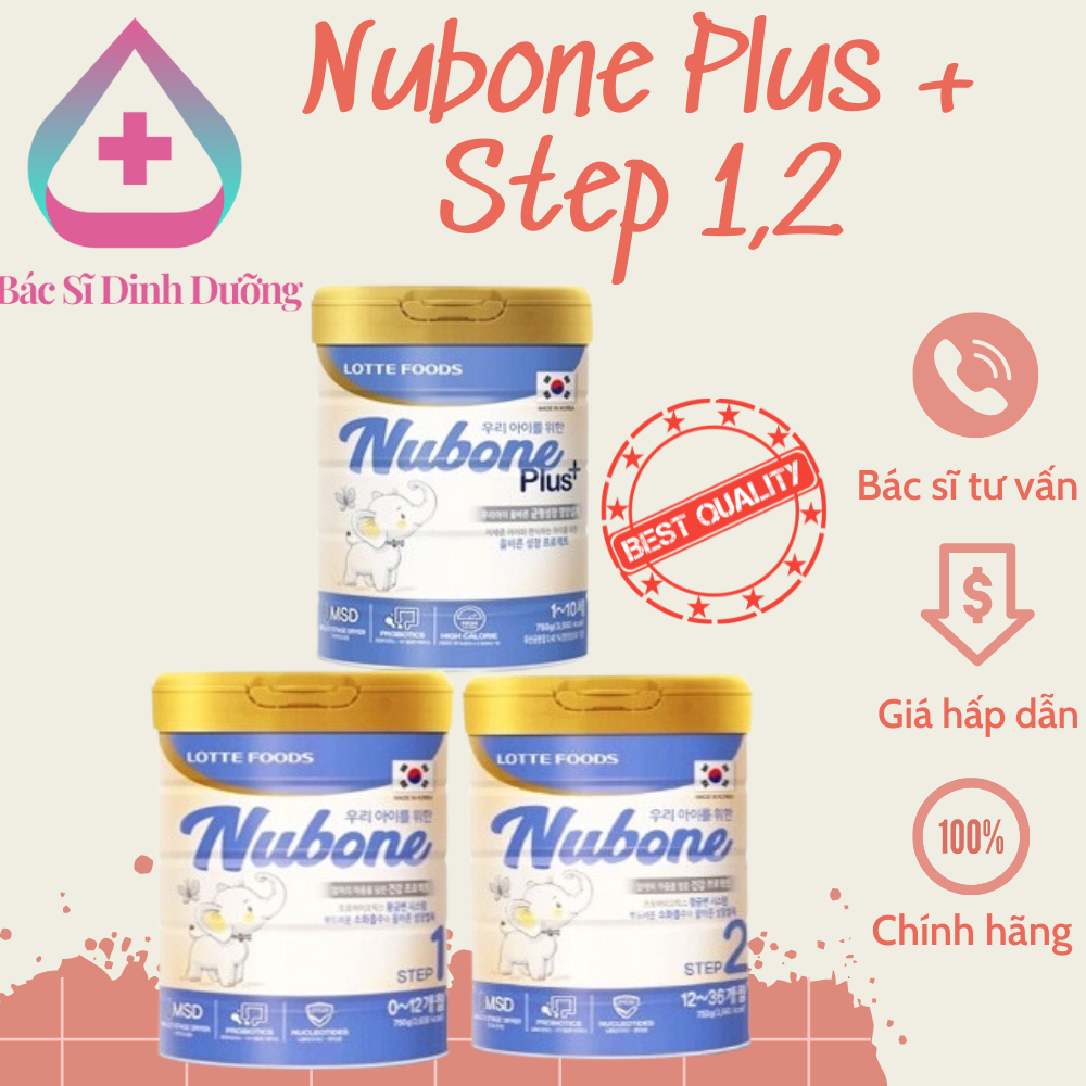 [Nhập Khẩu] Sữa cao năng lượng Nubone Step 1,2 + Plus+ lon 750gr ...
