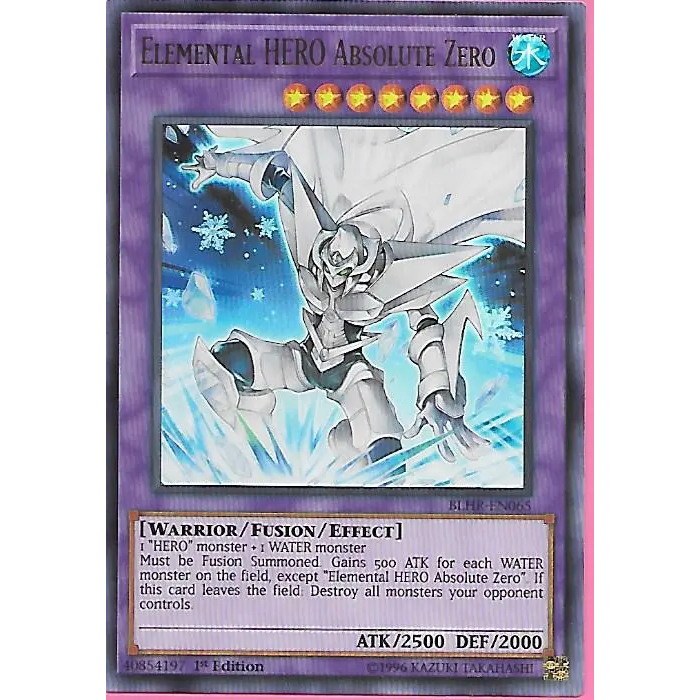 [NTYC] Thẻ bài Yu-Gi-Oh Tiếng Anh BLHR-EN065 Elemental HERO Absolute Zero-Ultra Rare | Shopee ...