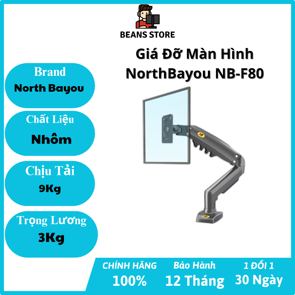 Arm màn hình North Bayou F80 (17 - 30 inch) | Shopee Việt Nam