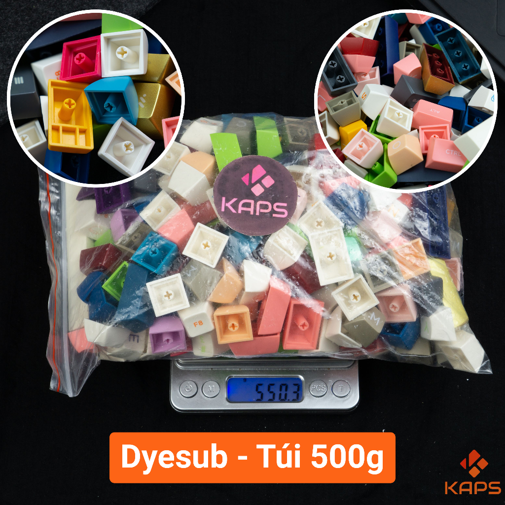 Keycap Grab bag SA, túi 500g, profile SA, nhựa ABS, in dyesub và double ...