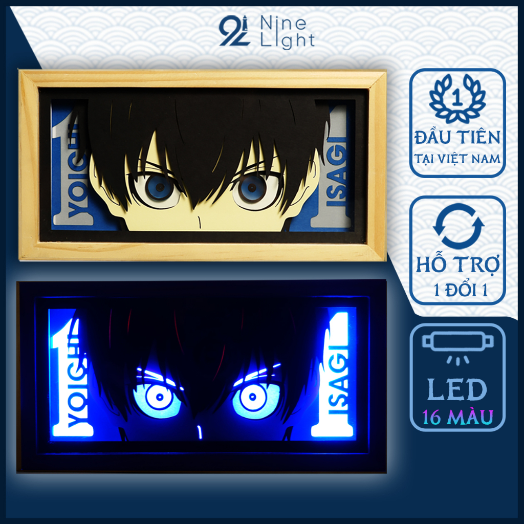 [ISAGI] Hộp Đèn Anime 3D Led 16 Màu Độc Lạ, Hộp Tranh Đèn Led 3D Trang ...
