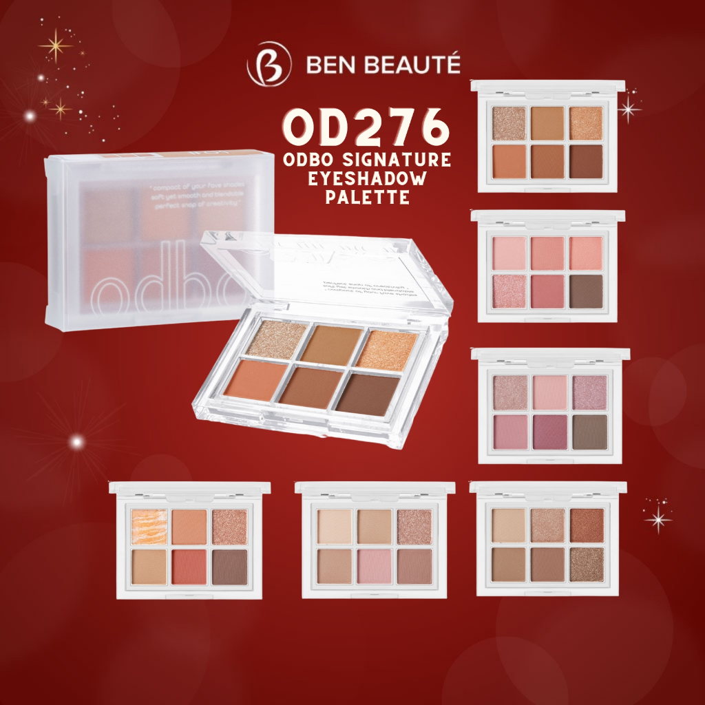 Bảng Màu Mắt Odbo Signature Eyeshadow OD276 6 Ô màu sắc tự nhiên | Shopee Việt Nam