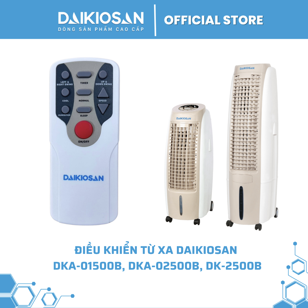 Điều khiển từ xa máy làm mát DAIKIOSAN DKA-01500B, DK-2500B, DKA-02500B Hàng Chính Hãng | Shopee ...