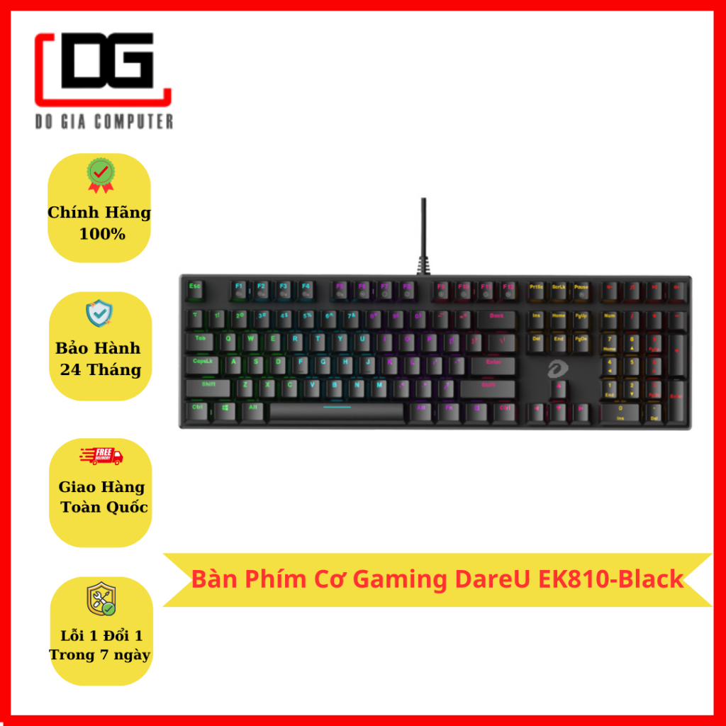 Bàn phím cơ Gaming DAREU EK810 104KEY - Bảo Hành 24 Tháng | Shopee Việt Nam