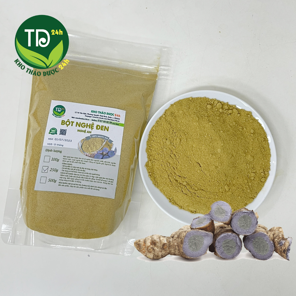 Bột nghệ đen Nghệ An nguyên chất 100%, giảm v.iêm loét dạ dày, hỗ trợ giảm cân hiệu quả, ngừa u ...