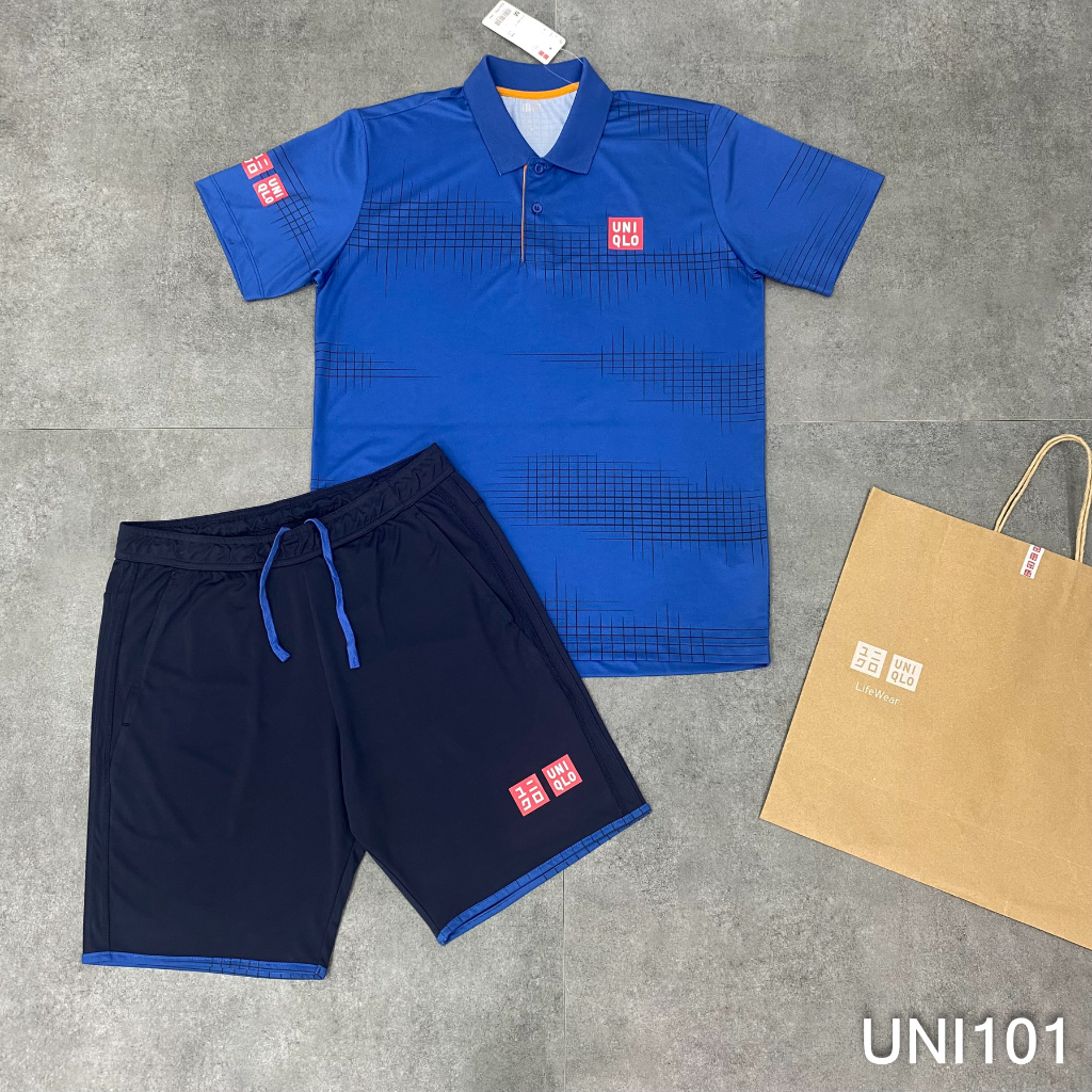Bộ Thể Thao Nam, Set UNI Xanh Dương kẻ xọc, UNI101, Đồ Thể Thao HTSPORT ...