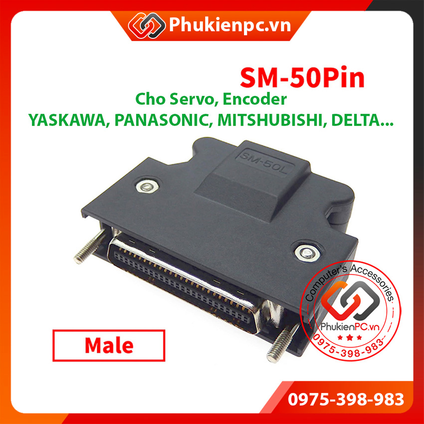 Đầu hàn cáp SCSI SM-50P Servo encoder cho máy công nghiệp. Tạo cáp kết nối encoder từ motor đến ...