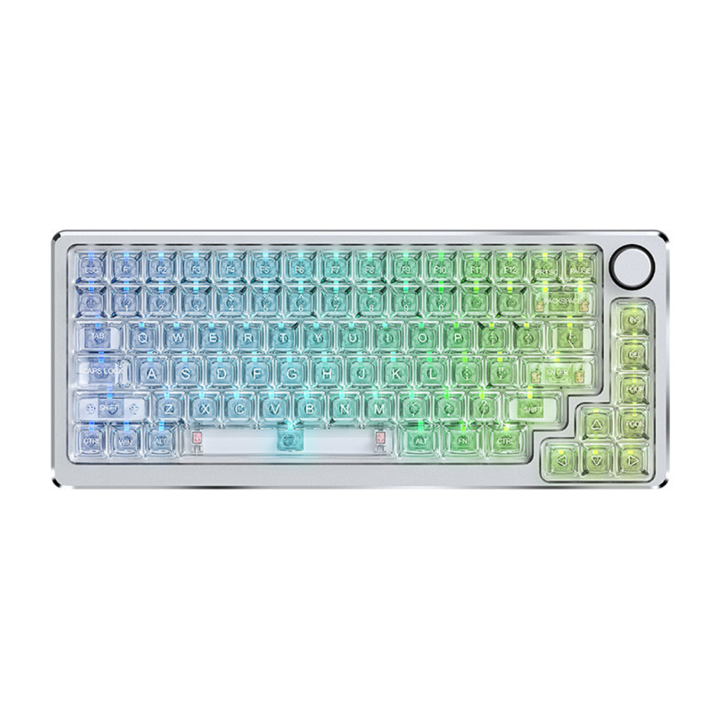Bàn phím cơ không dây ATAS K83 - Trục cơ CRYSTAL AXIS - Phím trong suốt ...