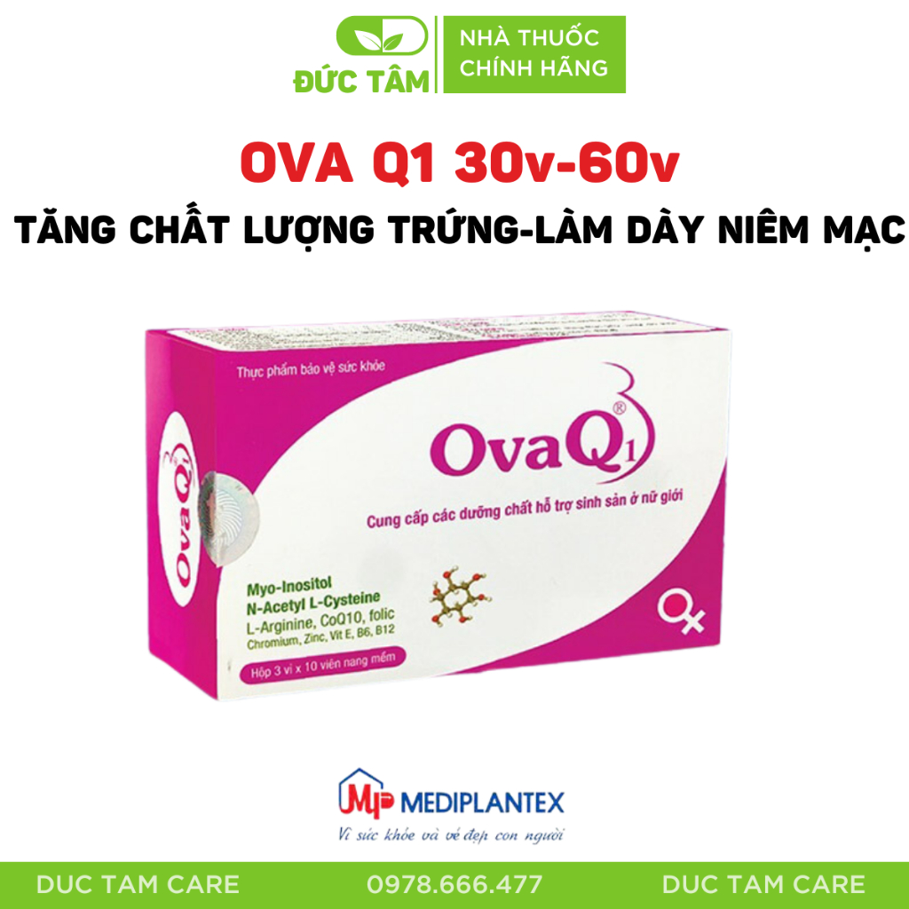 OvaQ1 Mediplantex - Giải pháp giảm vô sinh ở nữ giới hộp 30v -60v-ĐỨA ...