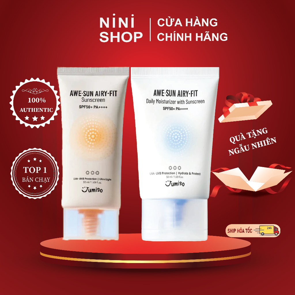 Kem chống nắng Jumiso Awe-Sun Airy-fit Daily Moisturizer with Sunscreen / Sunscreen SPF 50ml ...