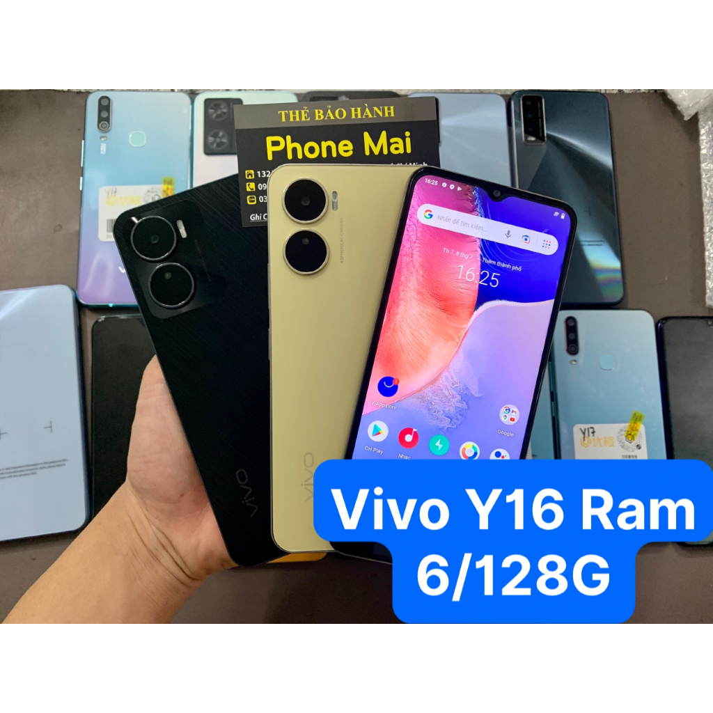 điện thoại Vivo Y16 2022 2sim ram 6G/128G pin 5000 mAh , Bảo hành 12 ...