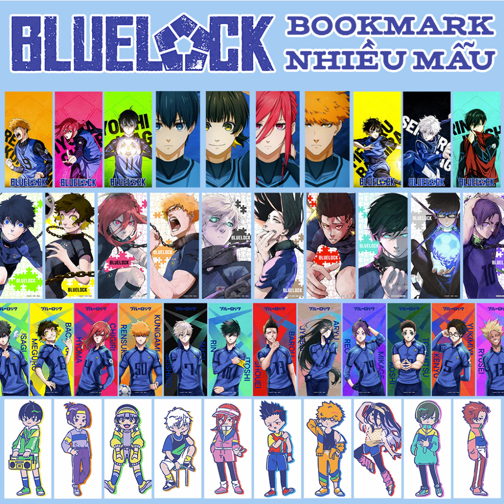 Các bộ bookmark BLUE LOCK - bookmark anime manga | Shopee Việt Nam