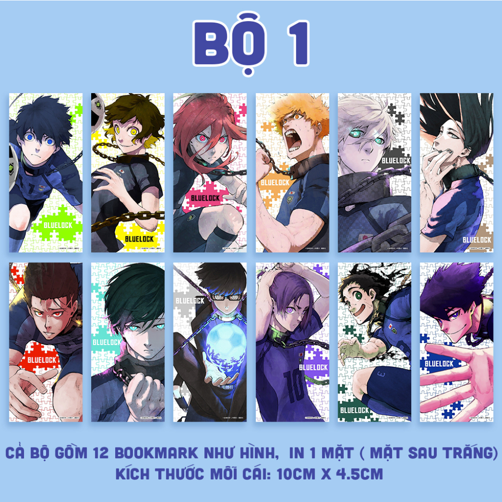 Các bộ bookmark BLUE LOCK - bookmark anime manga | Shopee Việt Nam
