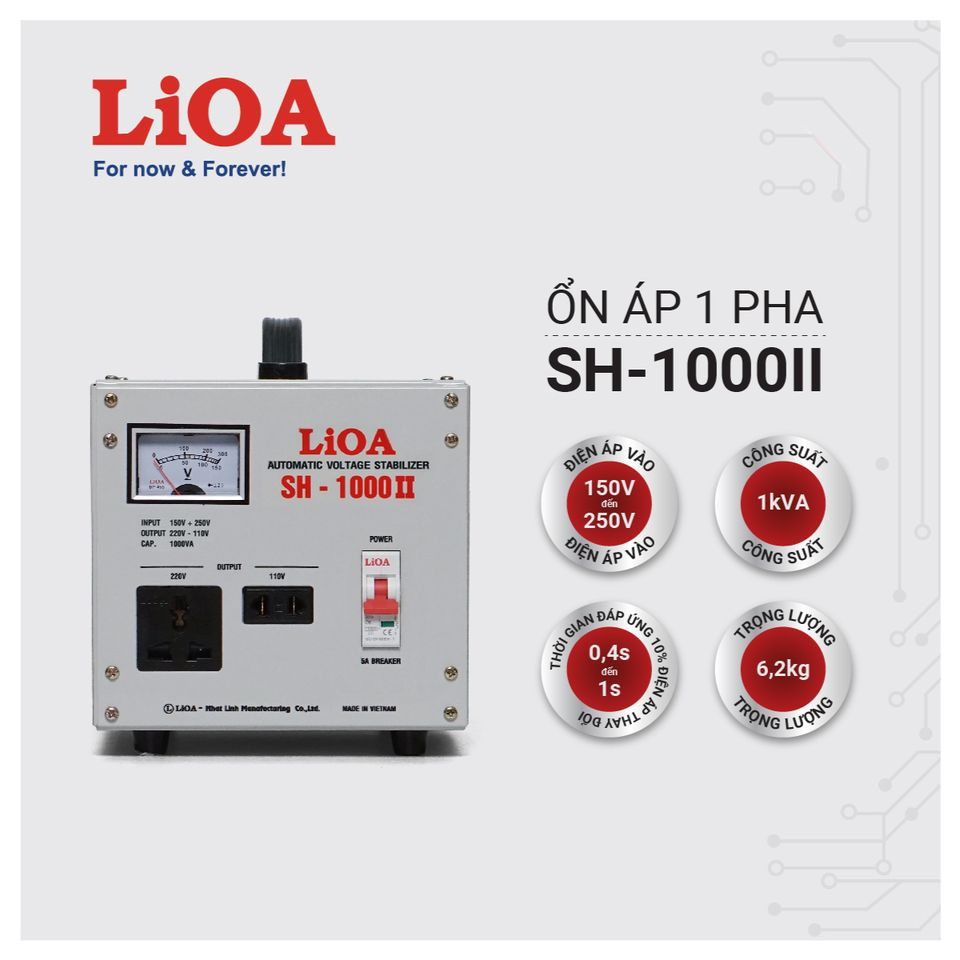 Ổn Áp LiOA 1KVA 1 Pha - LiOA 1000VA 1000W 1KW SH-1000II, DRI-1000II, DRII-1000II | Shopee Việt Nam