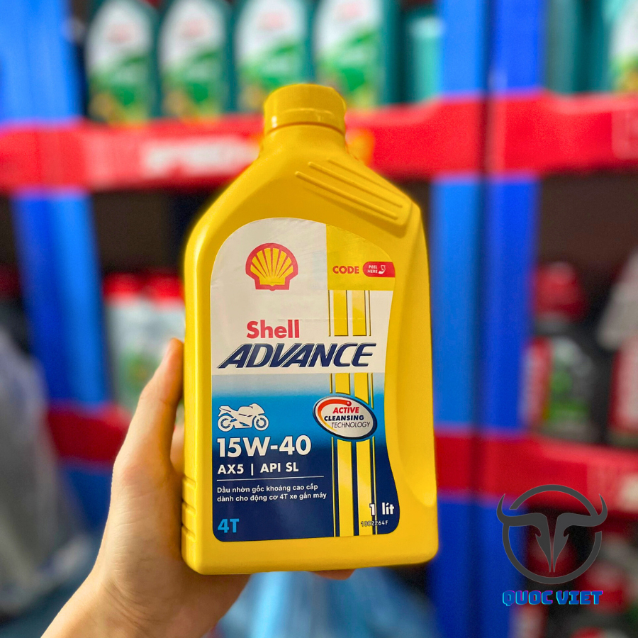 Nhớt shell advance AX5 15W40, nhớt shell ax5 15w40 nhớt xe máy | Shopee ...