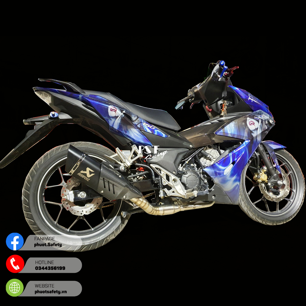 Cổ pô Winner X 150, Winner 150, CBR150R, Sonic có bầu hơi màng lọc tổ ...