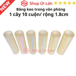 Băng keo trong văn phòng loại nhỏ, 1 cây 10 cuộn rộng 1.8cm, 10yard-13yard-15yard-18yard-20yard ...