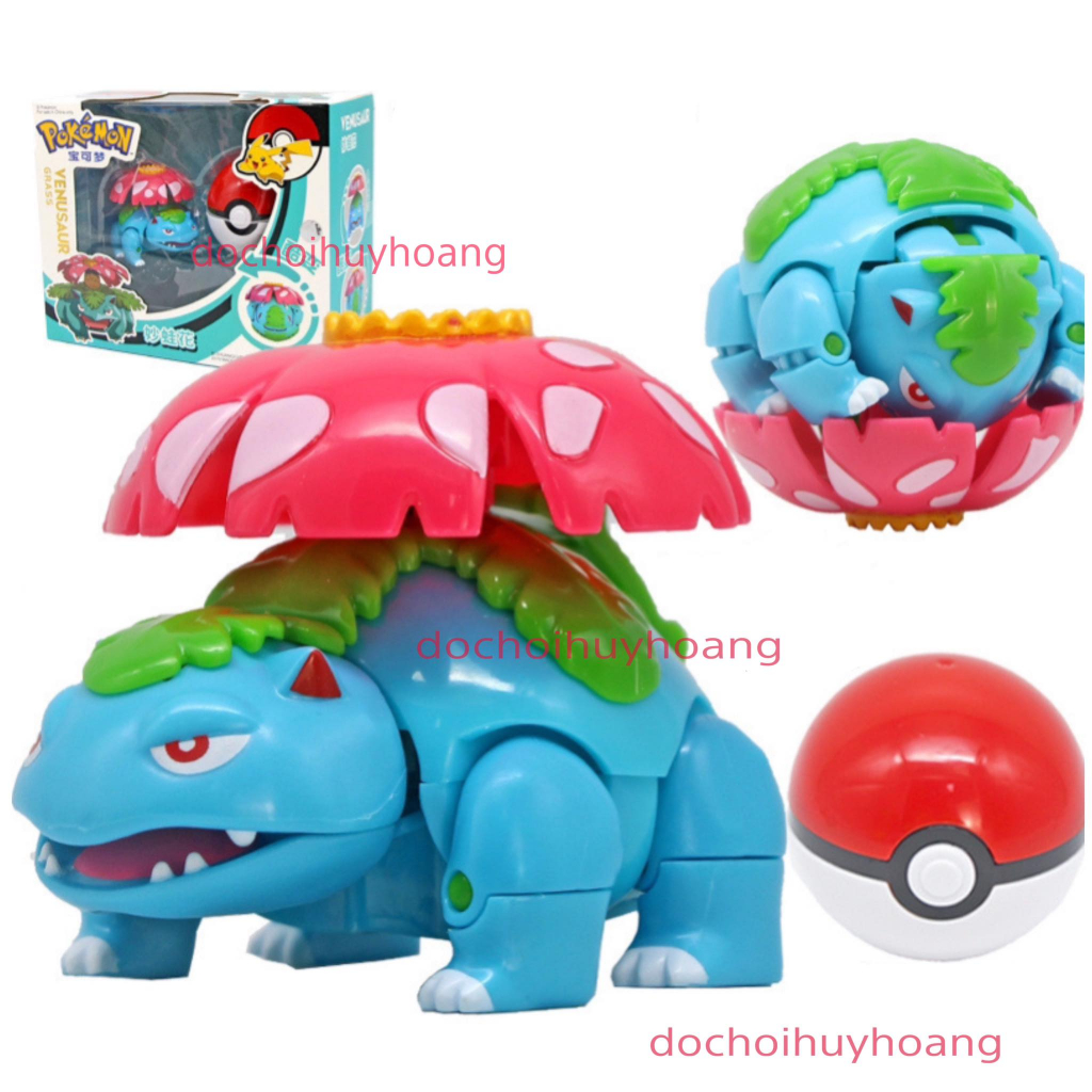 Đồ chơi mô hình quả cầu bóng POKEMON Bulbasaur Ivysaur Venusaur lắp ...