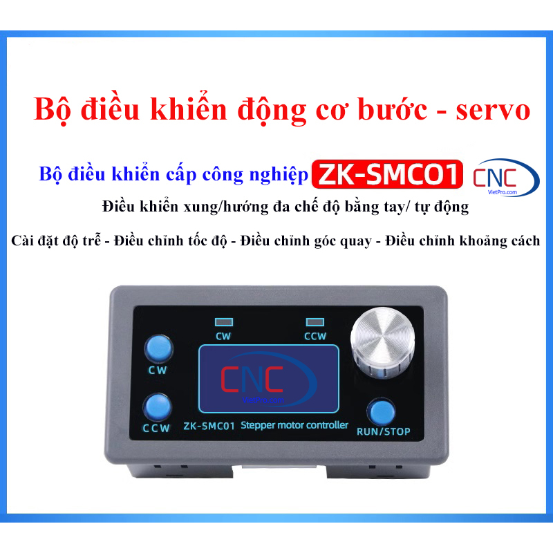 Bộ điều khiển phát xung 1động cơ step servo ZK-SMC01 CNCVietPro phát xung có lập trình cho động ...