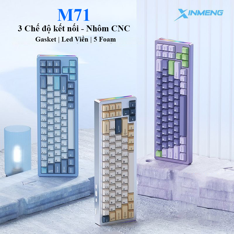 Bàn phím cơ M71 V2 Nhôm CNC - 3 Modes - LED RGB - Led Viền | Shopee ...