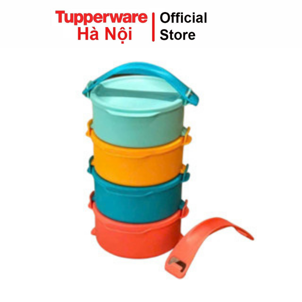 Bộ hộp cơm Tupperware Small Round Click To Go Màu mới 2023 chính hãng quay lò vi sóng nhựa ...