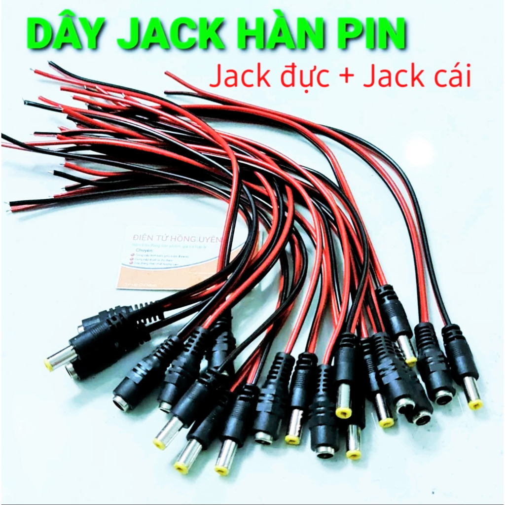 Dây jack hàn pin gồm jack đực jack cái (Cao su đúc cao cấp). Dùng làm ...