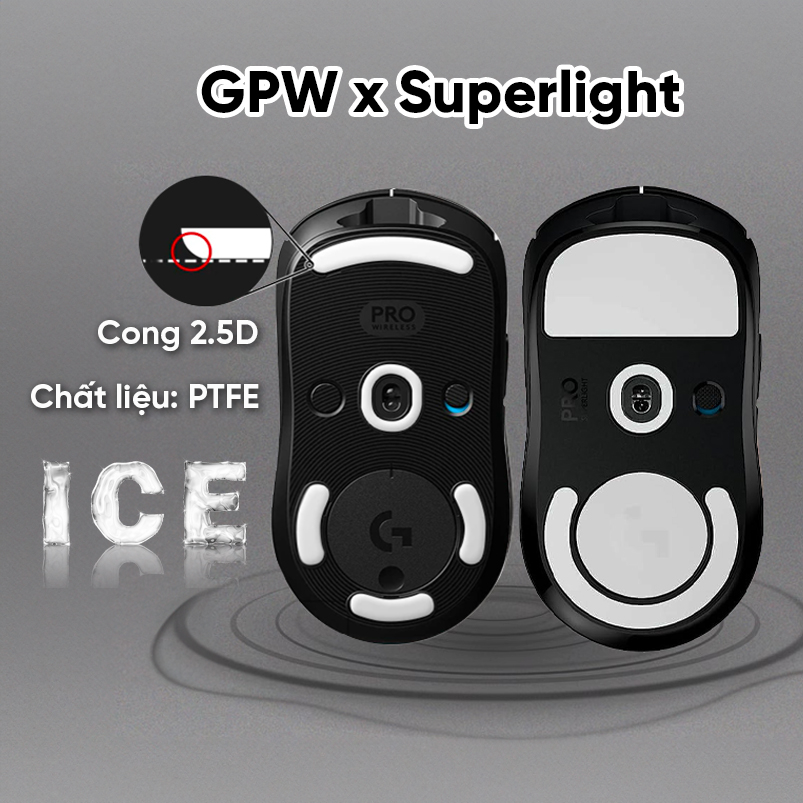 Feet Chuột Logitech GPro Superlight, Mouse Feet Logitech G Pro Wireless ...