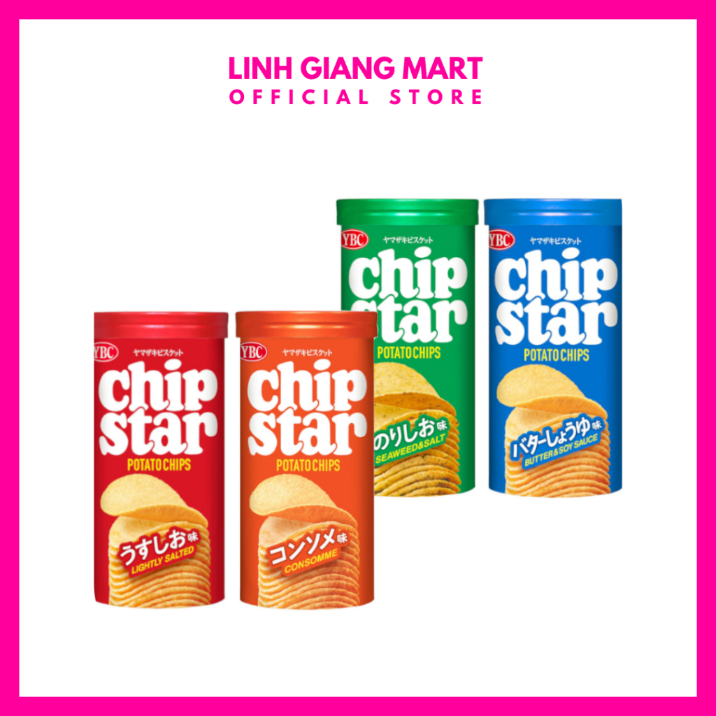 YBC - Chip Star Potato Chips - Snack Khoai Tây Chiên - Hộp trụ tròn 50g | Shopee Việt Nam