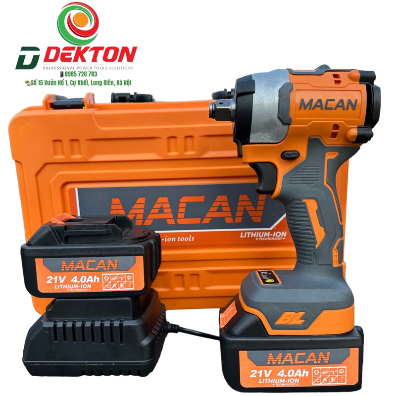 Máy siết bulong pin Macan 6068A - Đầu Rỗng 2 Trong 1 - Động Cơ Không ...