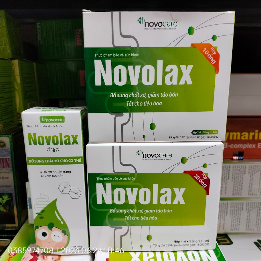 Novolax hỗ trợ giảm táo bón, bổ sung chất xơ hoà tan từ thiên nhiên ...