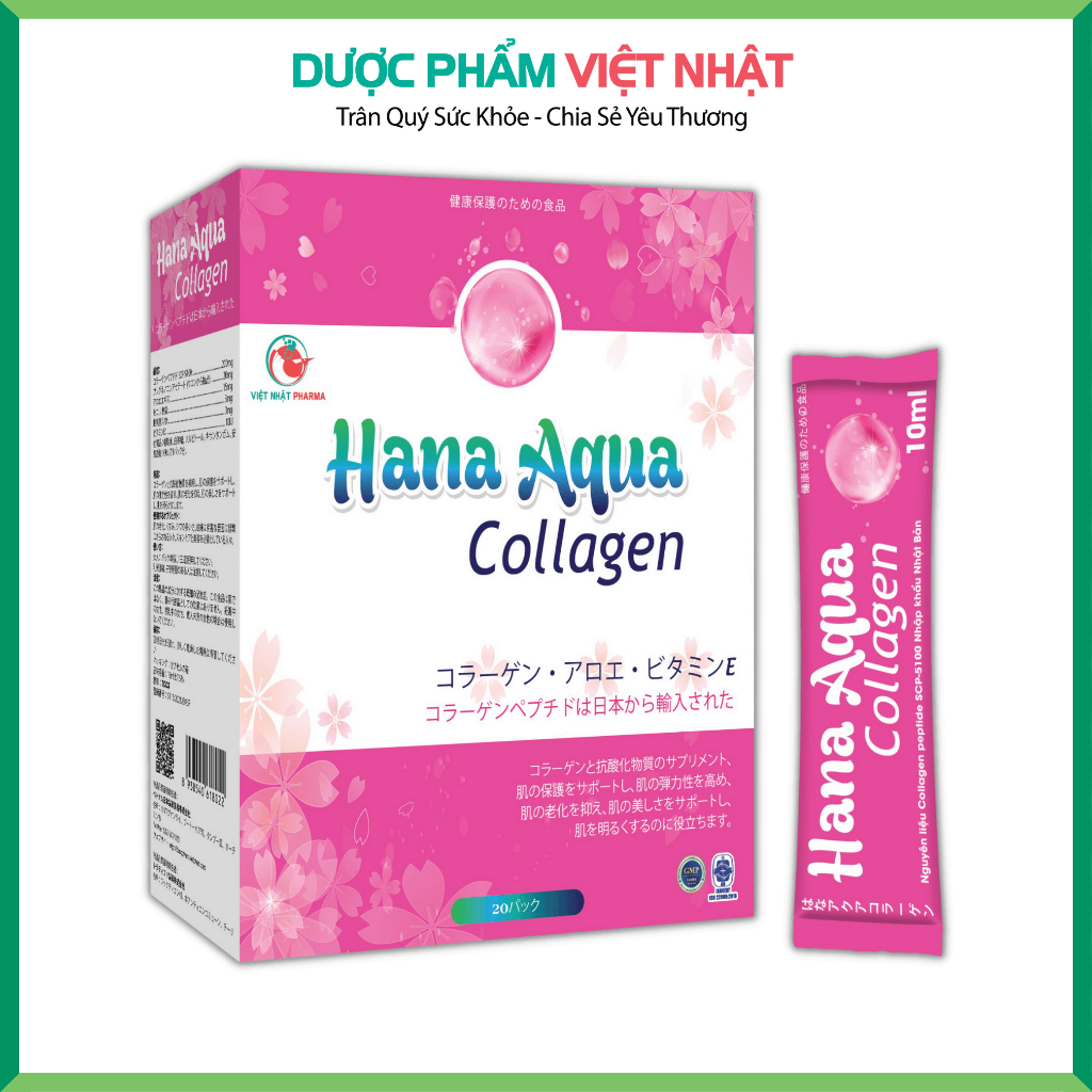 Hana Aqua Collagen Việt Nhật bổ sung collagen giúp giảm lão hóa da, làm ...