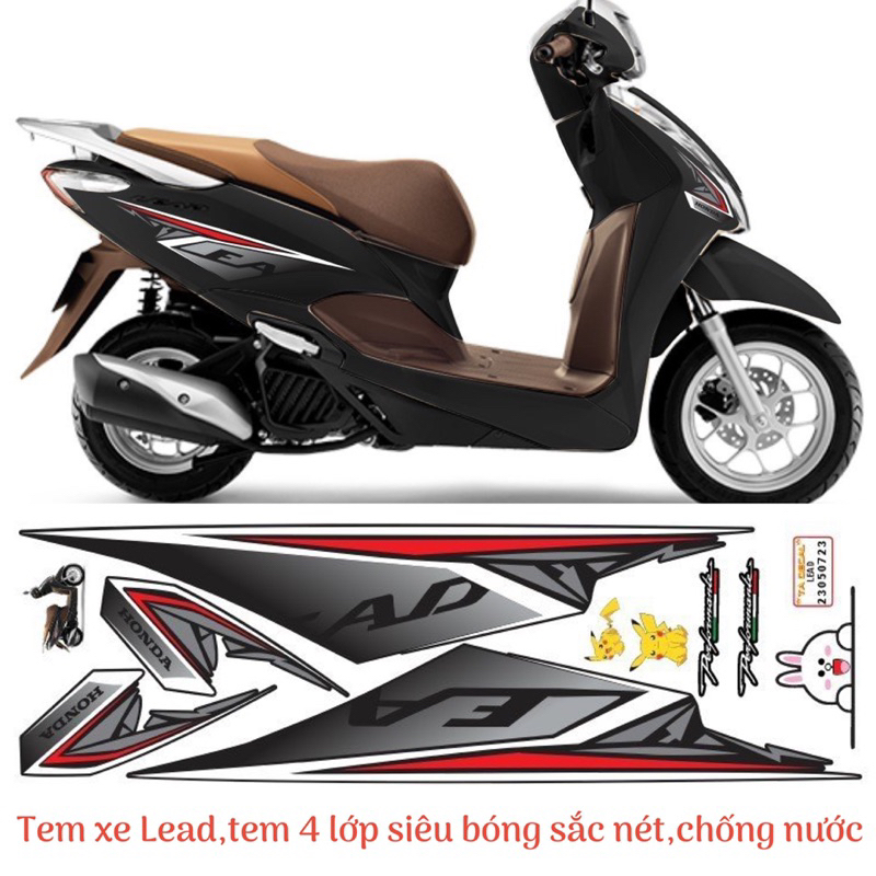 (Nhiều mẫu màu)Tem xe Lead 4 lớp siêu bóng sắc nét,chống nước | Shopee ...