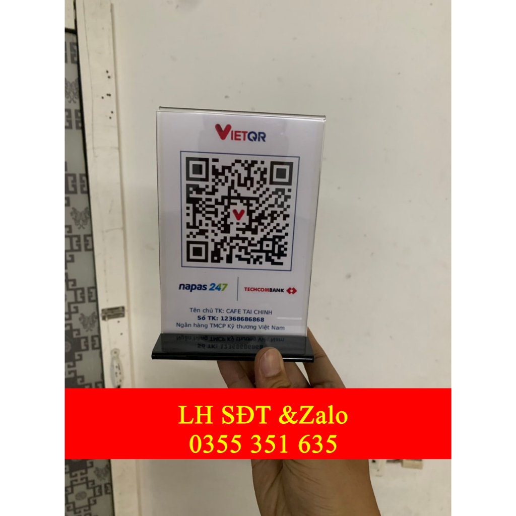 Menu mica mã QR CODE, BẢNG QR CODE ĐỂ BÀN | Shopee Việt Nam