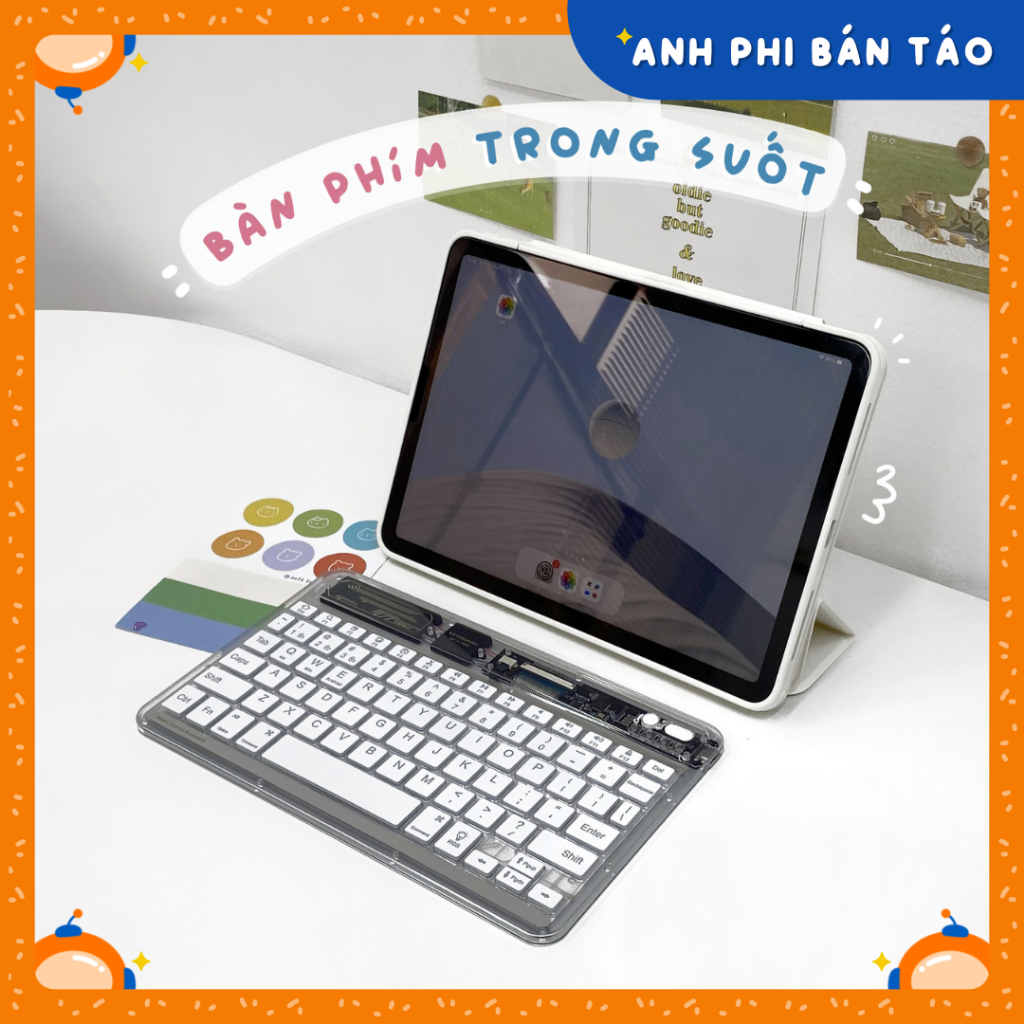 Bàn Phím Trong Suốt Bluetooth Magic Crystal Keyboard - Độc đáo, Pin ...
