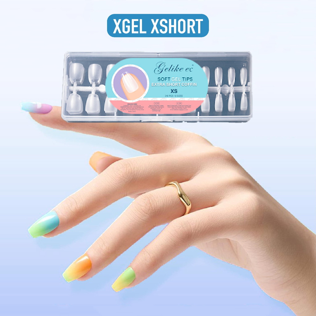 Hộp 240 móng XGel phom ngắn chuẩn Hàn (XS) | Shopee Việt Nam
