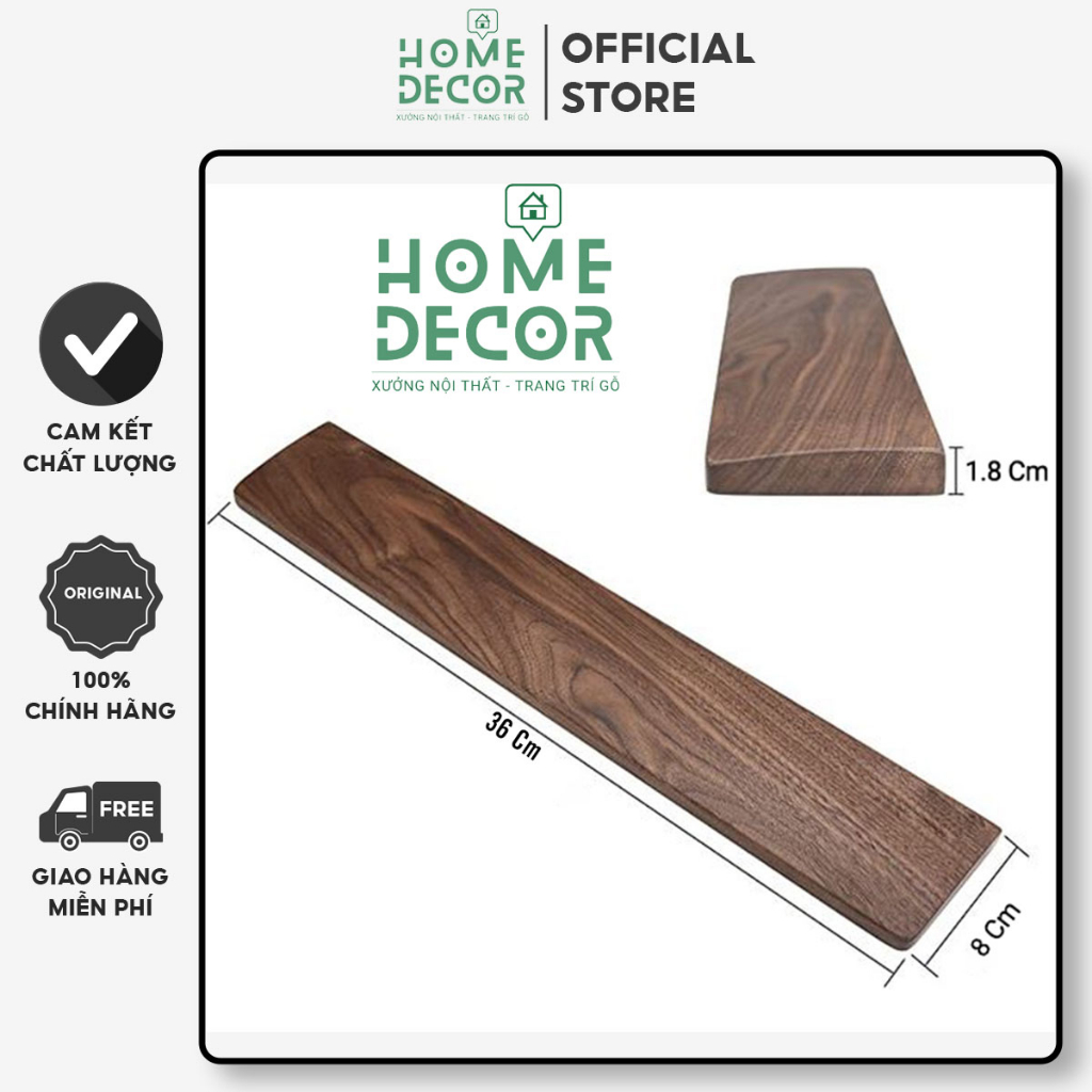 Kê tay bàn phím, Layout 87% 36cm, Có feet chống trượt Kê lót tay bàn ...
