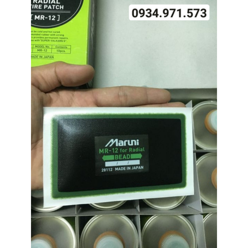 Miếng vá lốp ô tô Maruni dùng cho lốp bố tròn (bố thẳng) Mr-12, 70x120 mm | Shopee Việt Nam