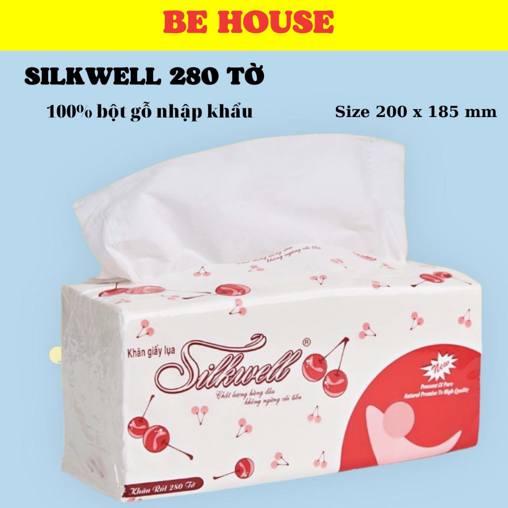Khăn giấy ăn rút silkwell 280 tờ 3 lớp siêu dai mềm mịn ,khăn giấy ăn ...
