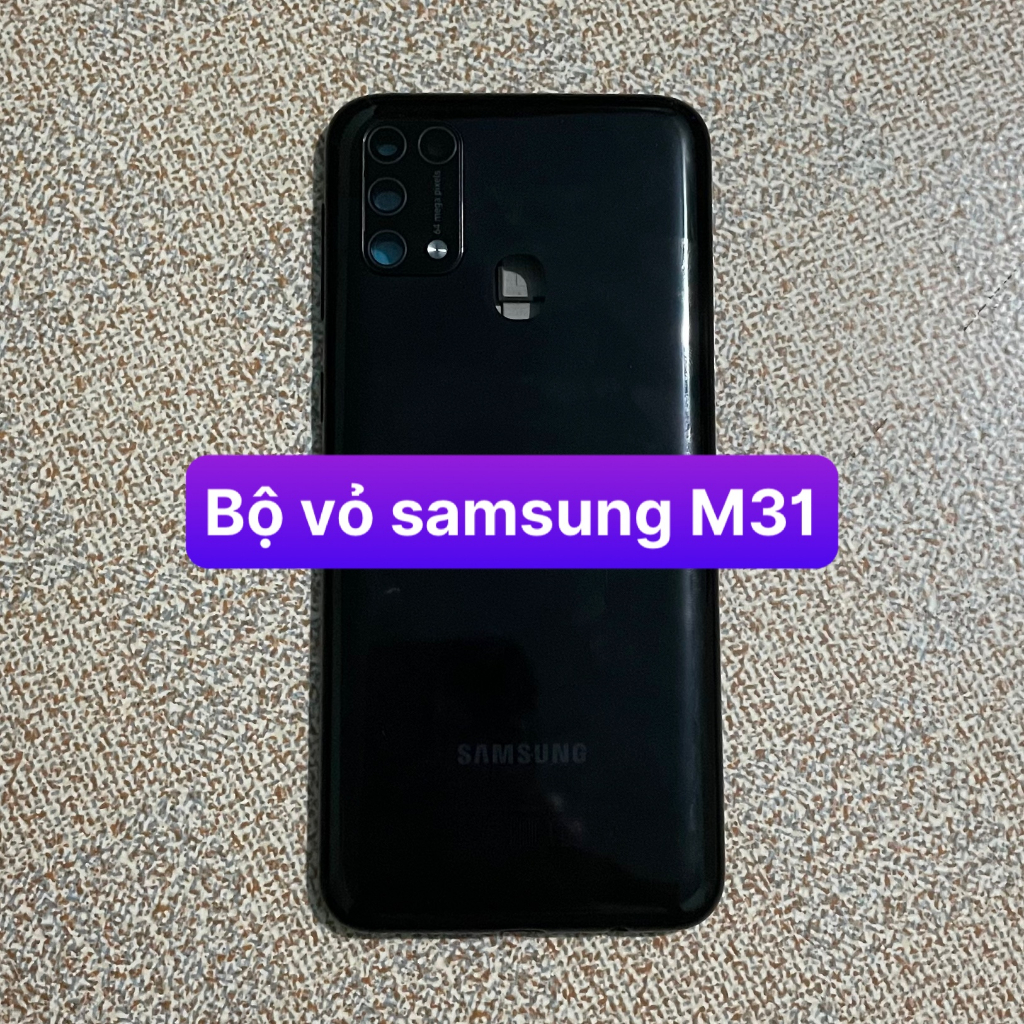 bộ vỏ samsung M31 (kèm cụm kính camera) | Shopee Việt Nam