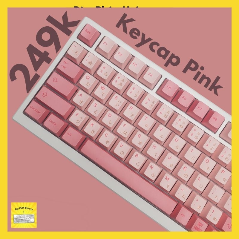 Keycap hồng song ngữ - keycap pbt profile cherry 143 phím - keycap song ...