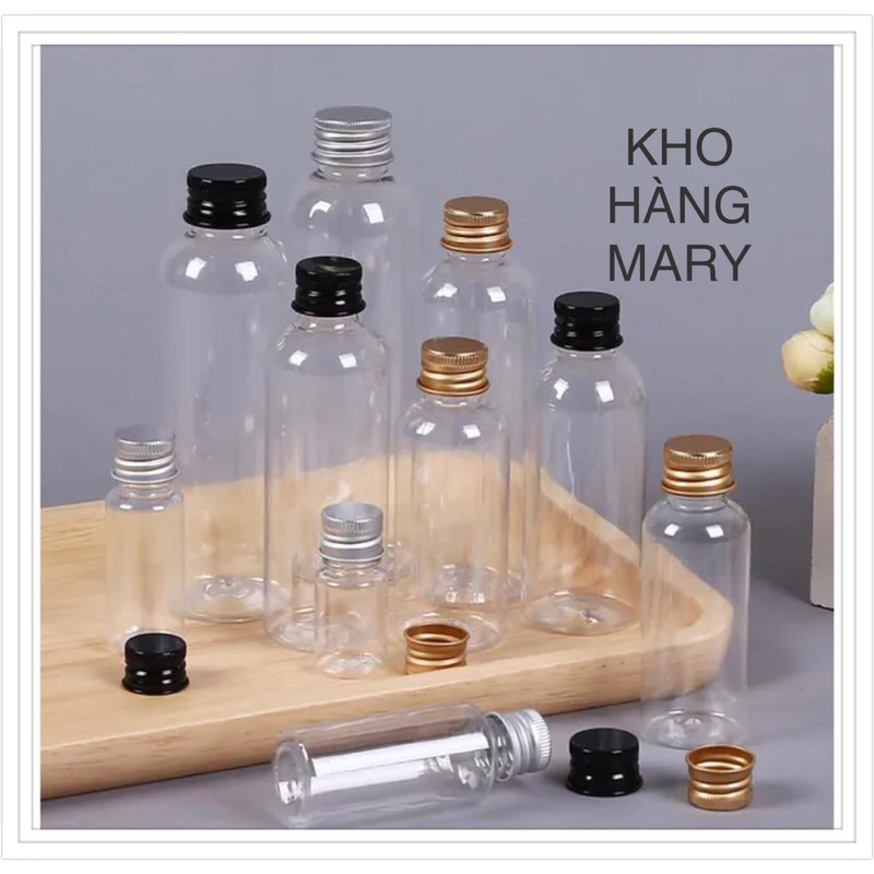 CHAI PET TRONG NẮP NHÔM / NẮP NHỰA ĐEN 100ml / 50ml / 30ml - CHAI NHỰA ...