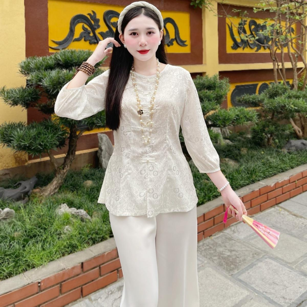 Bộ Pháp phục đi chùa chất liệu lụa gấm | Shopee Việt Nam