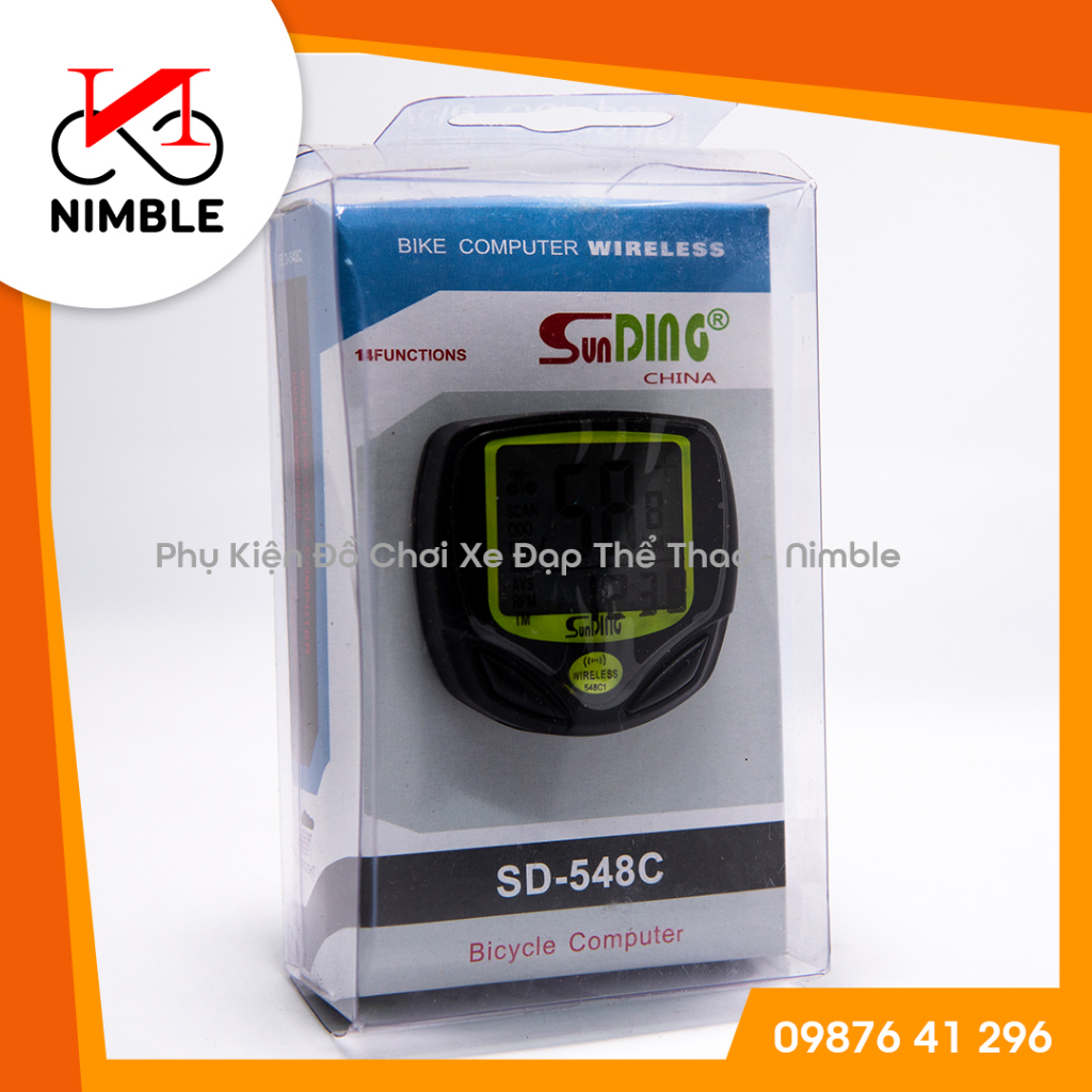 Đồng hồ Công tơ mét Xe đạp không dây SunDing 548C | Shopee Việt Nam
