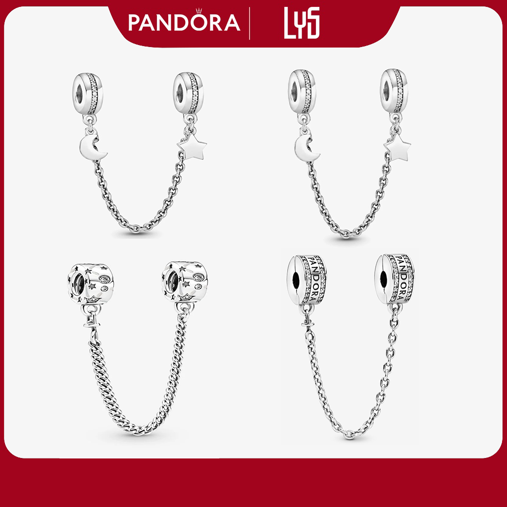 Charm Safety chain bạc S925 Pandora khóa an toàn | Shopee Việt Nam