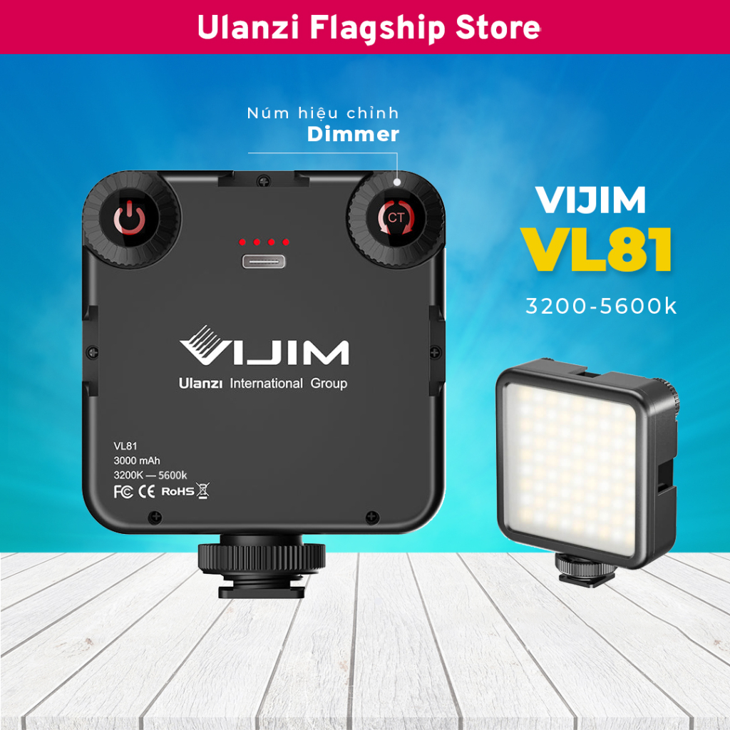 Ulanzi VIJIM VL81 Đèn chụp hình Studio mini Pin tích hợp 3000mAh công ...