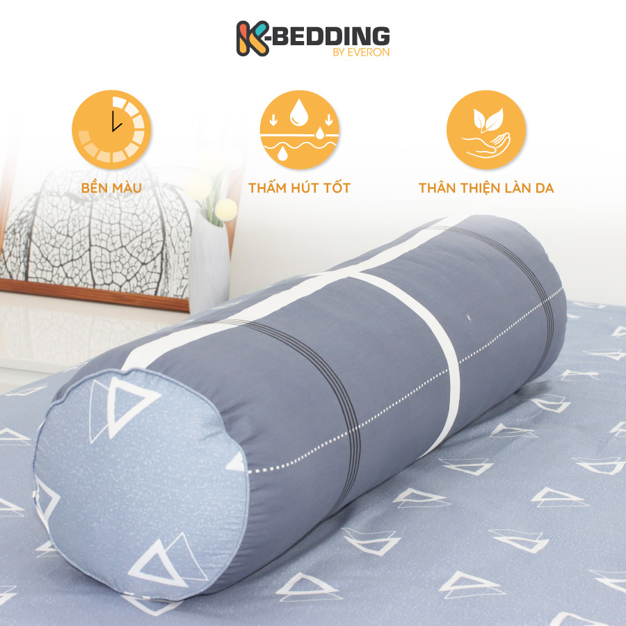 Vỏ gối ôm cotton K-Bedding by Everon (kích thước 80x100cm - 1 cái ...